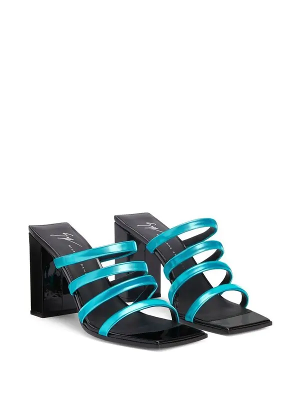 GIUSEPPE ZANOTTI 85mm Shangay Mules - Blue