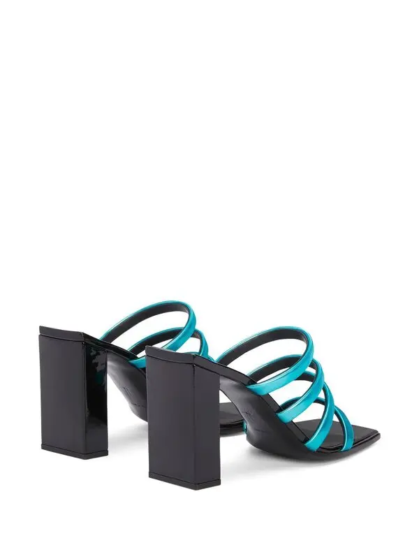 GIUSEPPE ZANOTTI 85mm Shangay Mules - Blue