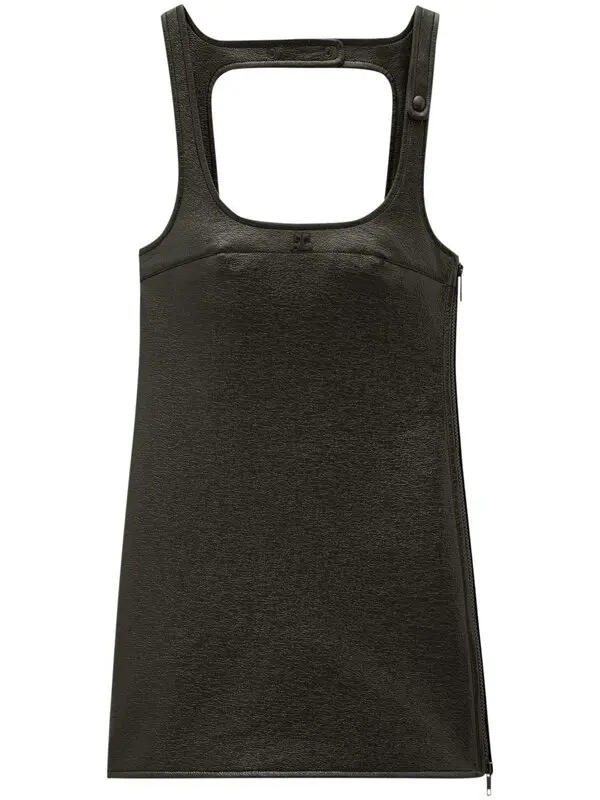 COURREGES Re-edition Vinyl Mini Dress - Black