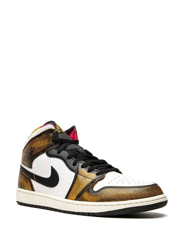 JORDAN Air 1 Mid Se Wear Away Sneakers - Black