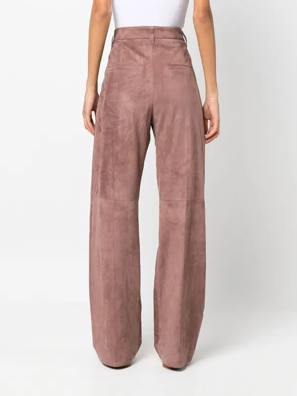 Brunello Cucinelli Loose Leather Trousers