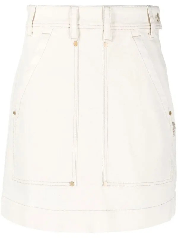 Brunello Cucinelli High-rise Mini Skirt - White