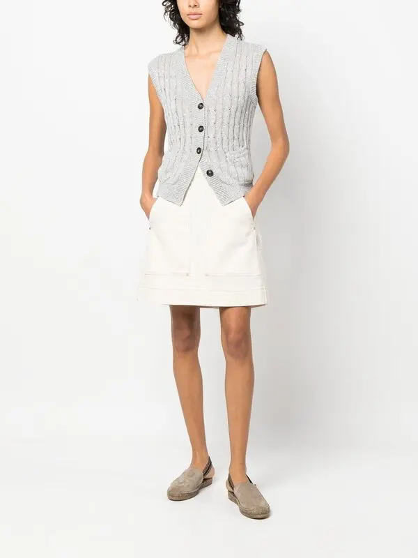 Brunello Cucinelli High-rise Mini Skirt