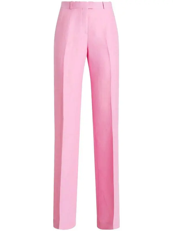 Etro High-rise Staight-leg Trousers - Pink