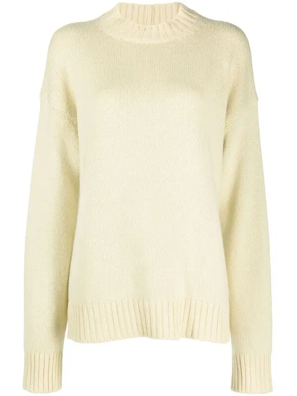 JIL SANDER Cashmere-cotton Crewneck Jumper