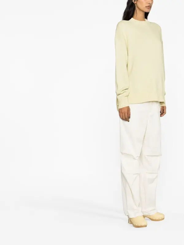 JIL SANDER Cashmere-cotton Crewneck Jumper