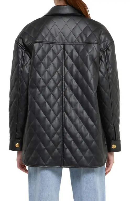GREY LAB Oversize Quilted Faux Leather Jacket