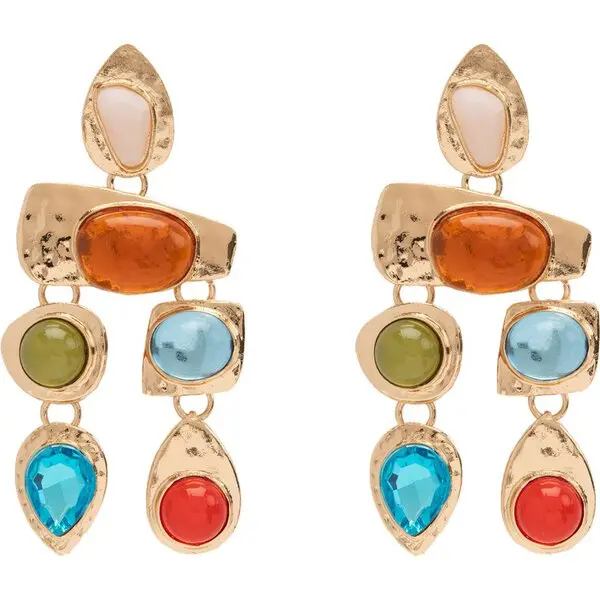 PETIT MOMENTS Resin Stone Drop Earrings - Sunset