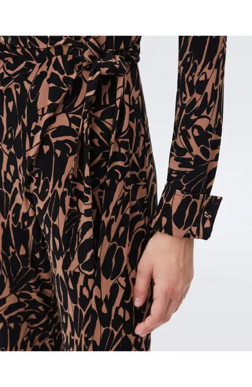 Diane Von Furstenberg Seoul Abstract Print Long Sleeve Jumpsuit