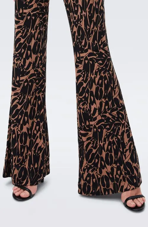 Diane Von Furstenberg Seoul Abstract Print Long Sleeve Jumpsuit