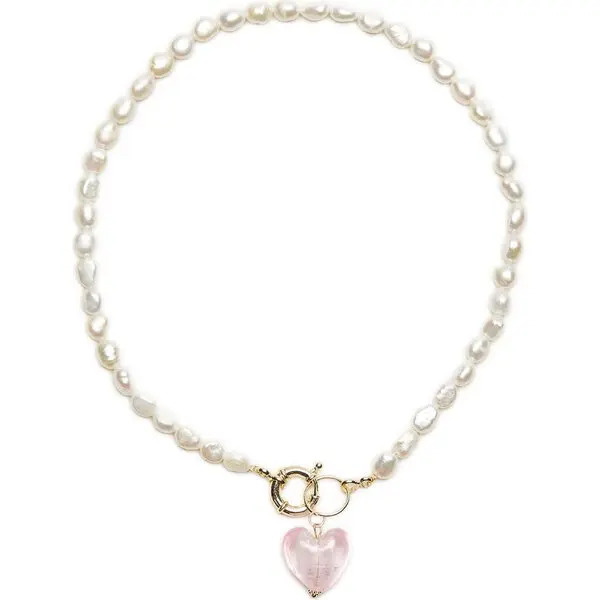 PETIT MOMENTS Lisa Freshwater Pearl Necklace - Pink
