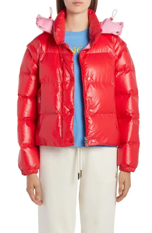Moncler Mauleon Convertible Down Jacket - Red