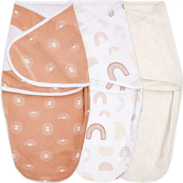 ADEN + ANAIS Aden & Anais Essentials Wrap Swaddleset Of 3 - Keep Rising Tan