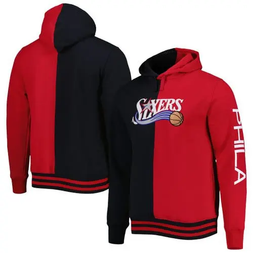 Mitchell & Ness Philadelphia 76ers Hardwood Classics Split Pullover Hoodie