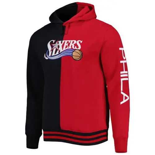 Mitchell & Ness Philadelphia 76ers Hardwood Classics Split Pullover Hoodie