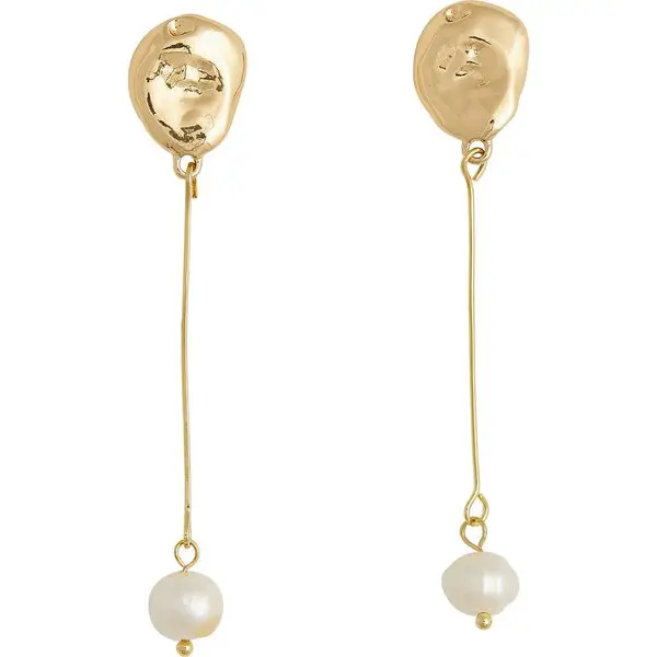 PETIT MOMENTS Kylie Imitation Pearl Drop Earrings - Gold