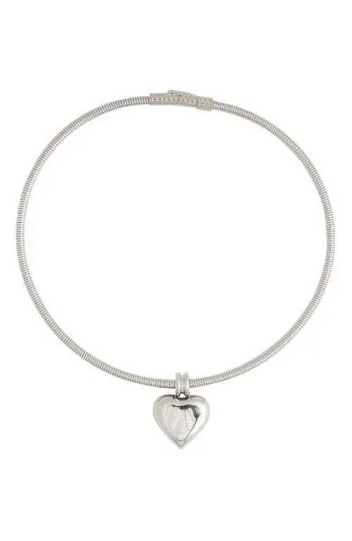 PETIT MOMENTS Heart Charm Necklace - Silver