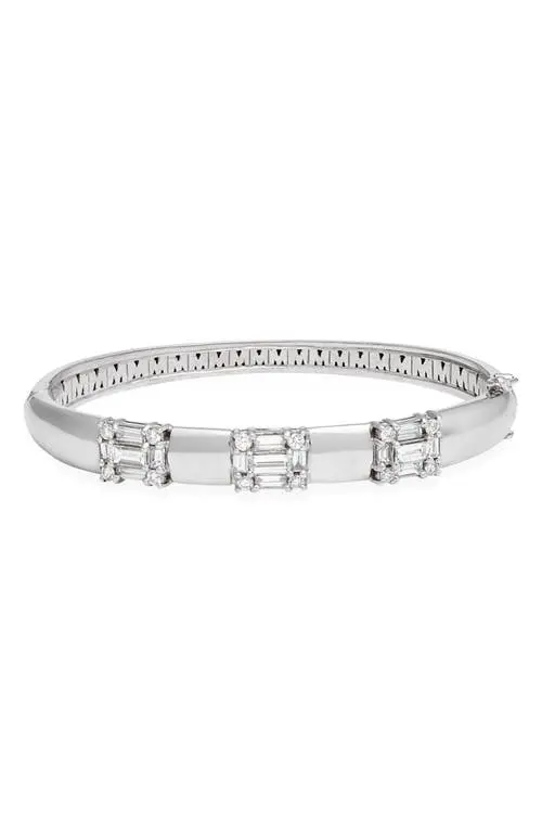 MINDI MOND Clarity Diamond Station Bracelet - 18kwg