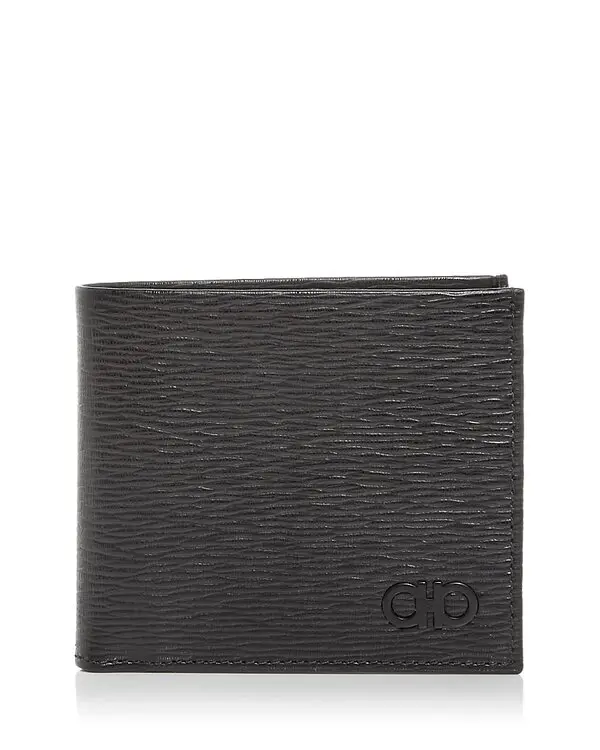 FERRAGAMO Salvatore Revival Leather Bifold Wallet - Nero/nero