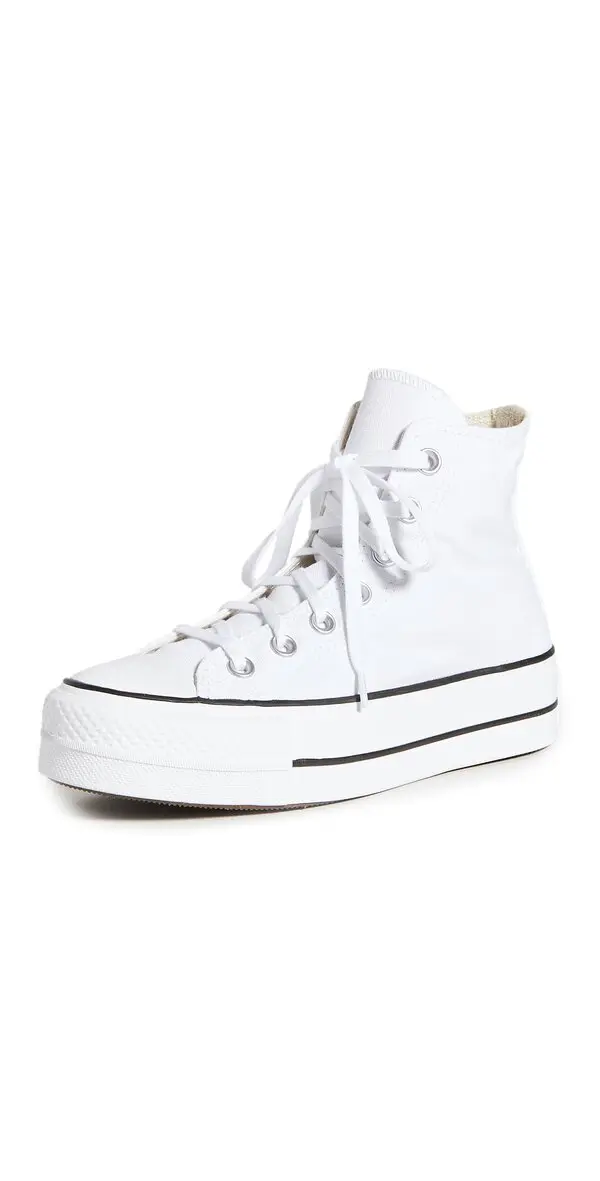 CONVERSE Chuck Taylor All Star Lift High Top Sneakers - White/black/white