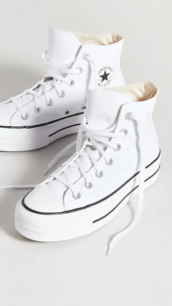 CONVERSE Chuck Taylor All Star Lift High Top Sneakers - White/black/white
