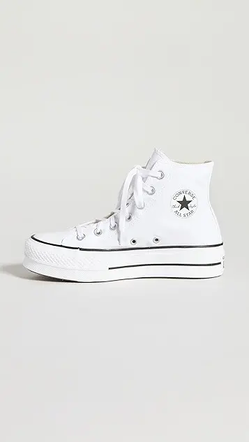 CONVERSE Chuck Taylor All Star Lift High Top Sneakers - White/black/white