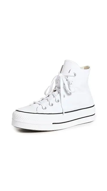 CONVERSE Chuck Taylor All Star Lift High Top Sneakers - White/black/white