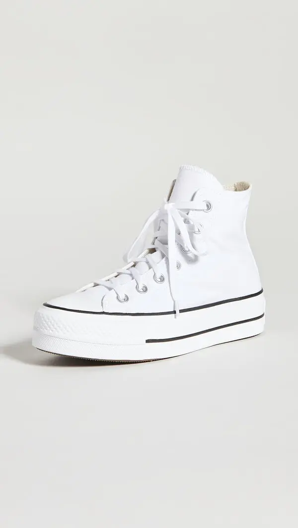 CONVERSE Chuck Taylor All Star Lift High Top Sneakers - White/black/white