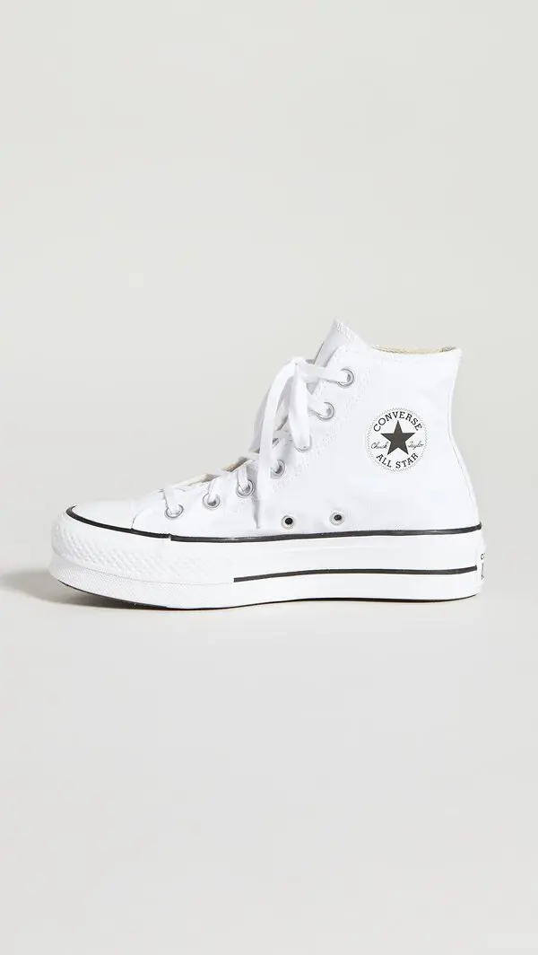 CONVERSE Chuck Taylor All Star Lift High Top Sneakers - White/black/white