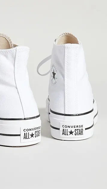 CONVERSE Chuck Taylor All Star Lift High Top Sneakers - White/black/white