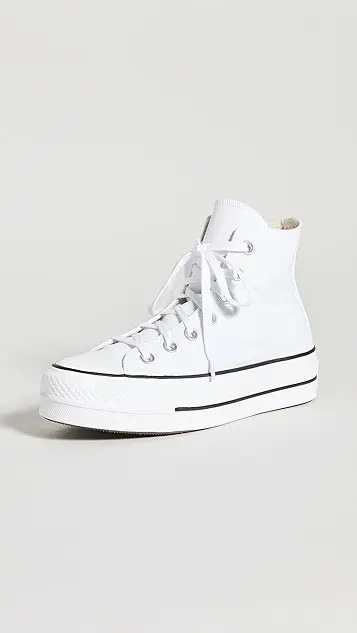 CONVERSE Chuck Taylor All Star Lift High Top Sneakers - White/black/white