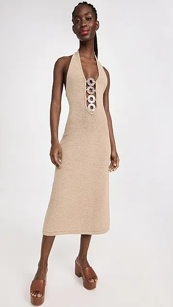 Cult Gaia Keilah Knit Dress - Ecru | Editorialist