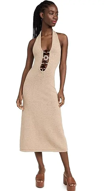 cult gaia kiki knit dress KIKI KNIT DRESS - OFF WHITE