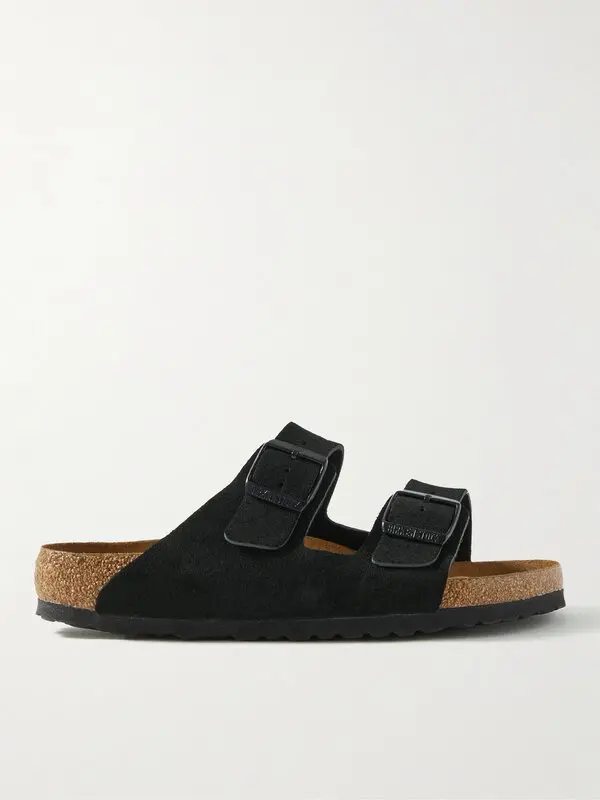 BIRKENSTOCK Arizona Suede Sandals - Black