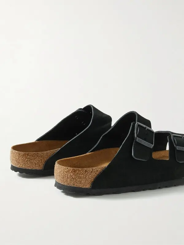 BIRKENSTOCK Arizona Suede Sandals - Black
