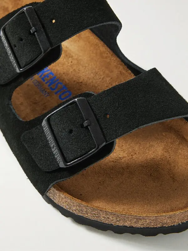 BIRKENSTOCK Arizona Suede Sandals - Black