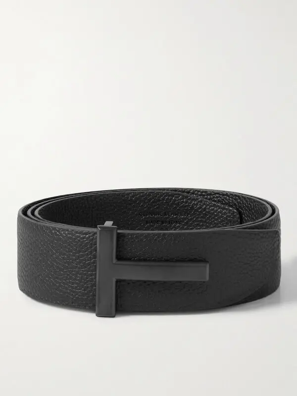 TOM FORD 4cm Full-grain Leather Belt - Black