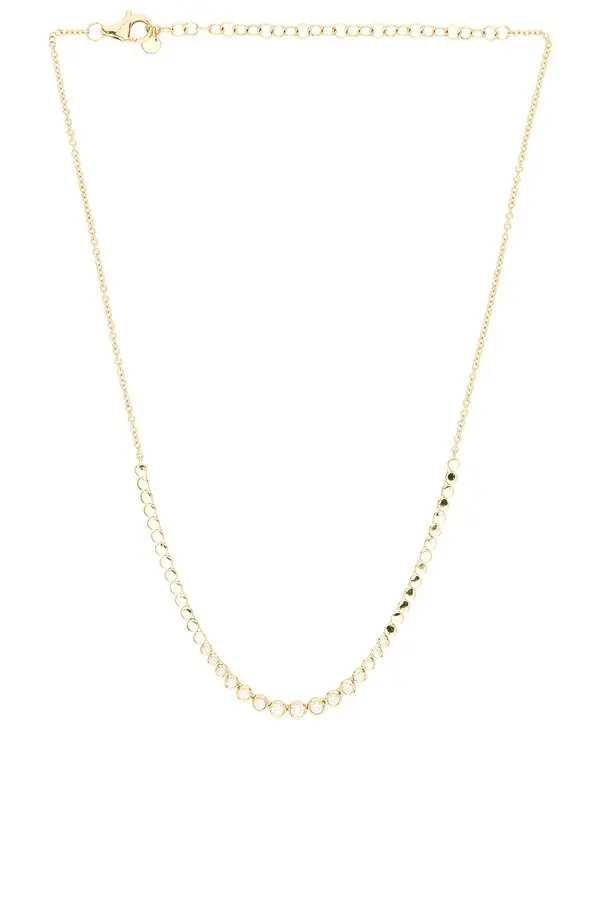 Siena Jewelry Bezel Diamond Necklace - 14k Yellow Gold & Diamond