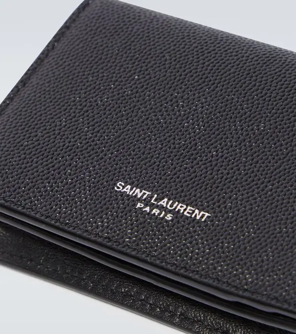 Saint Laurent Logo Leather Card Case
