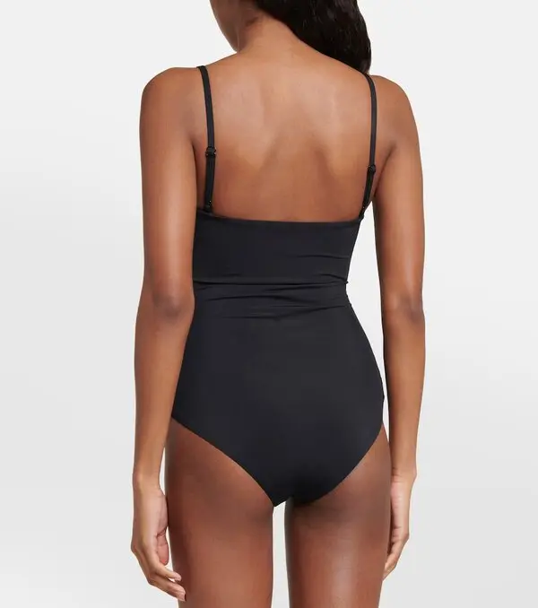 Christopher Esber Pierced Orbit One Piece Swimsuit - Black
