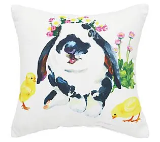 VALERIE PARR HILL 10' X 10' Bunny & Ducks Spring Pillow Valeri E - One-color