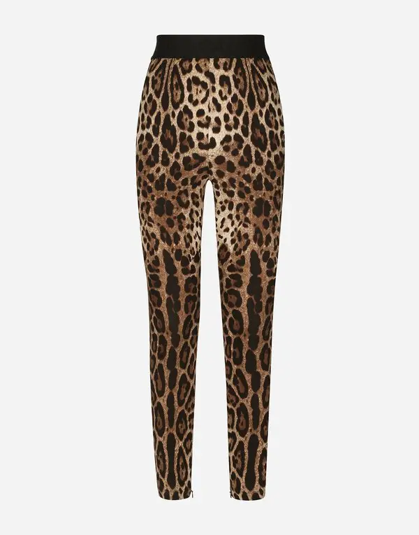 Dolce & Gabbana Leopard-print Charmeuse Leggings - Animal Print