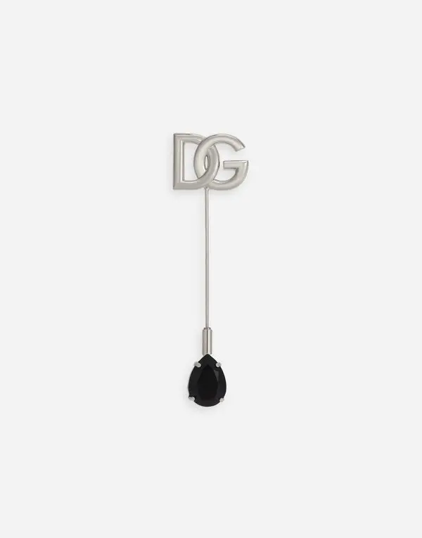 Dolce & Gabbana Dg Logo Lapel Pin - Silver