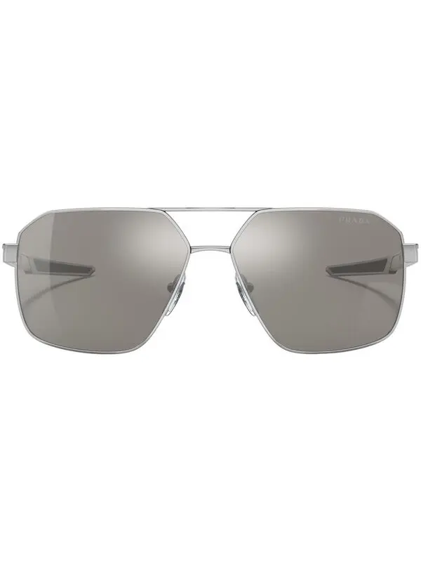 Prada Geometric Sunglasses - Silver