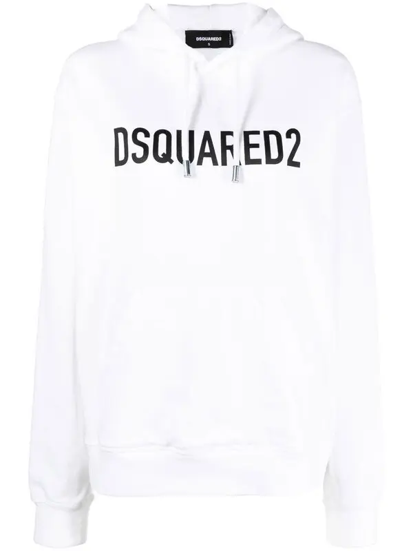 Dsquared2 Logo-print Cotton Hoodie - White