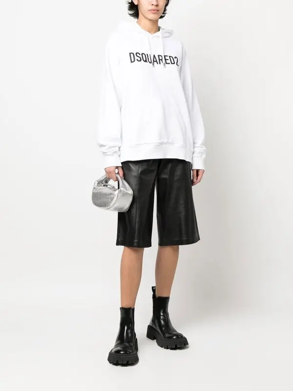 Dsquared2 Logo-print Cotton Hoodie - White