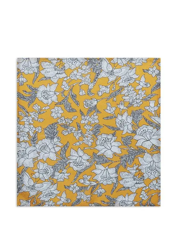 La DoubleJ Lilium Zafferano Set Of Two Napkins - Yellow