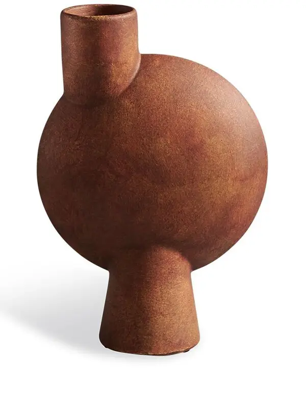 101 COPENHAGEN Sphere Asymmetric Vase - Brown