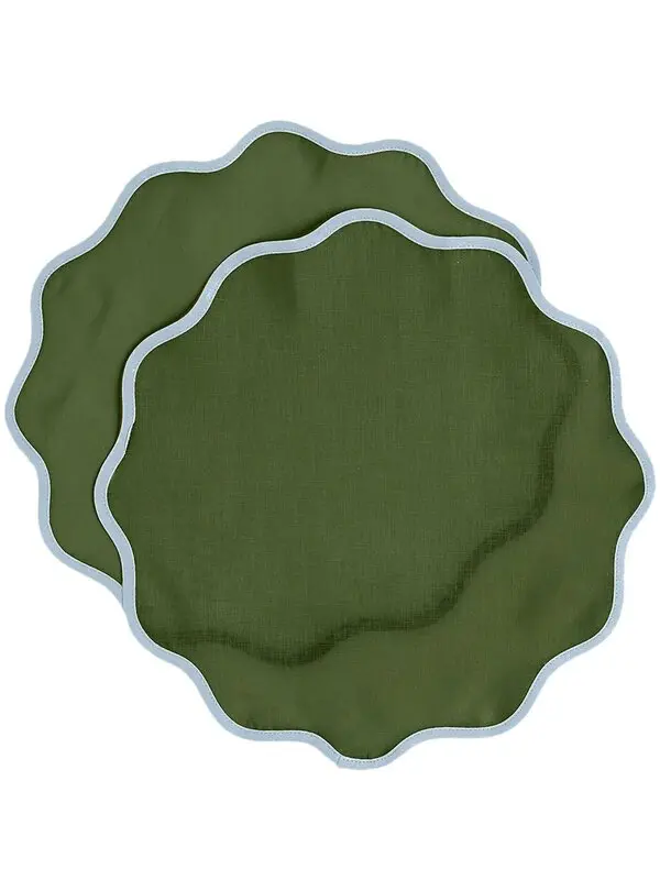 La DoubleJ Rainbow Bosco Cloud Placemat - Green