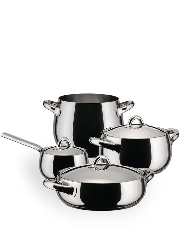ALESSI Mami Seven-piece Cookware Set - Silver